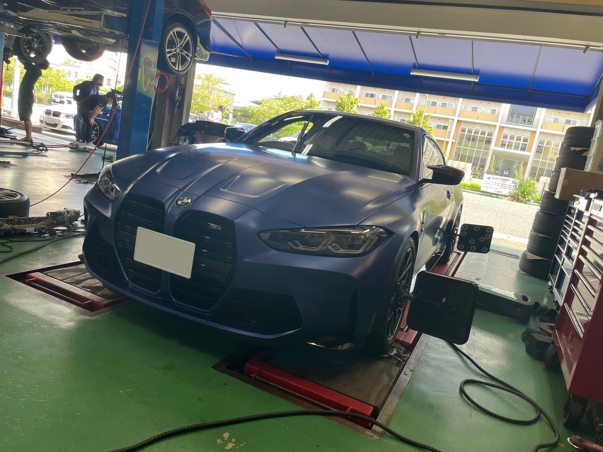 Individual Frozen Portimao BlueのBMW G82 M4のOwner様にご来店(^_^) | Studie[スタディ]
