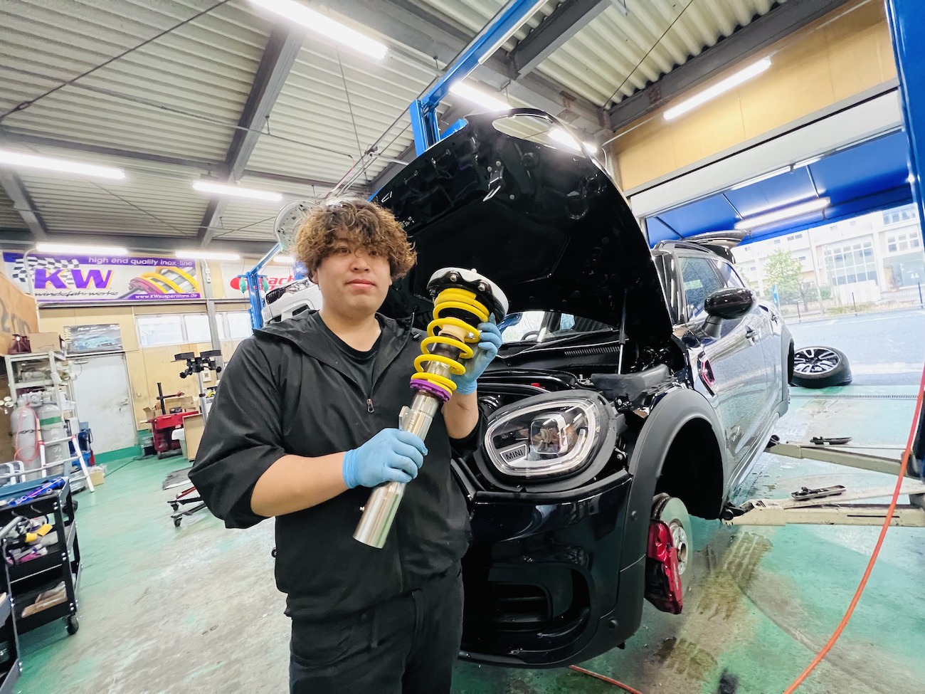 BMW MINI F60/JCW KWストリートコンフォートの交換に加えご自身でも硬さ調整出来るように仕上げました！ | Studie[スタディ]